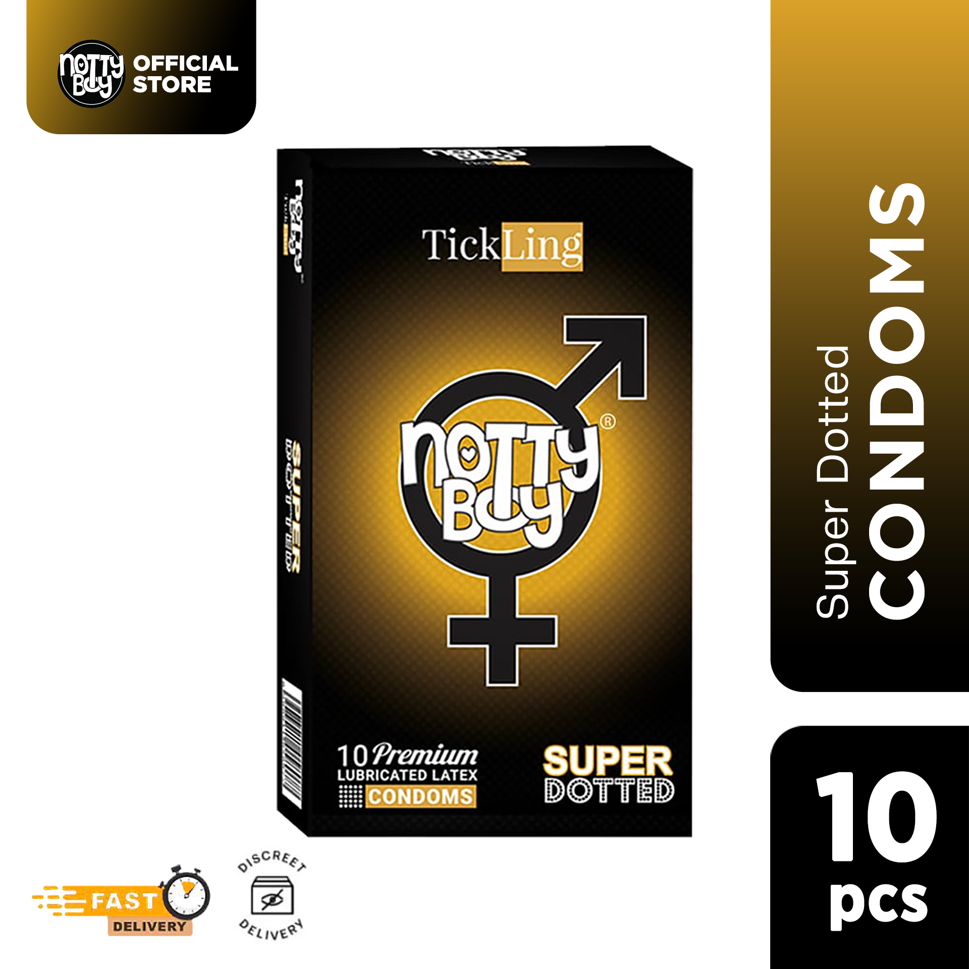 Notty Boy Tickling – Super Dotted Condoms - 10s Pack
