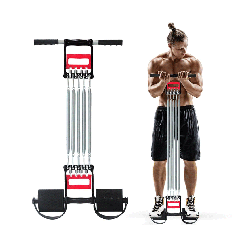 Multifunction Chest Expander - Red & Silver