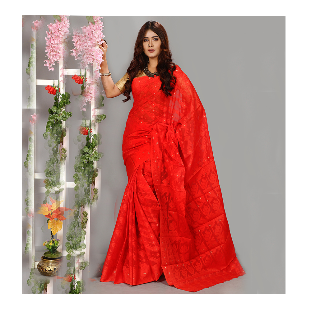 Tangail Taat Silk Jamdani Sharee - DS-296