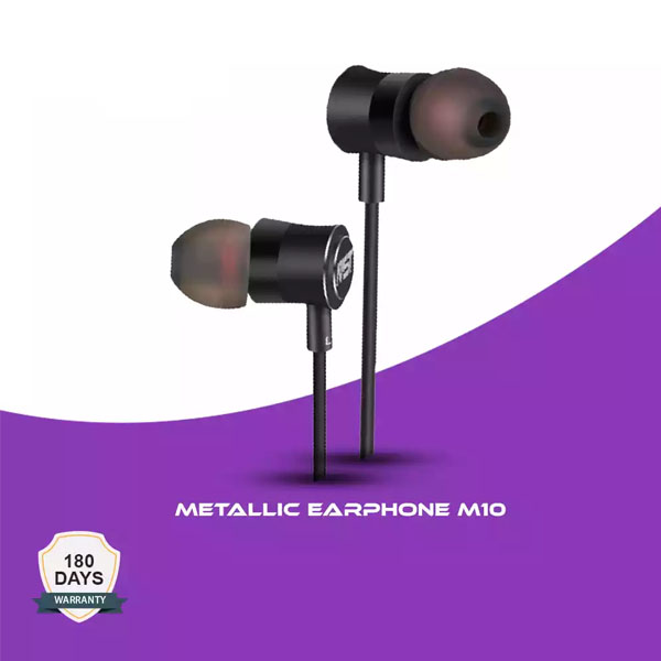 M10 Metallic Wired Headphone