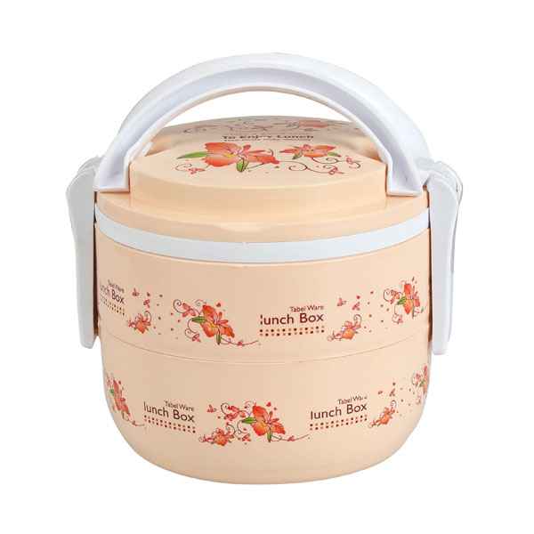 RFL Round Double Tiffin Box - Cream 91059