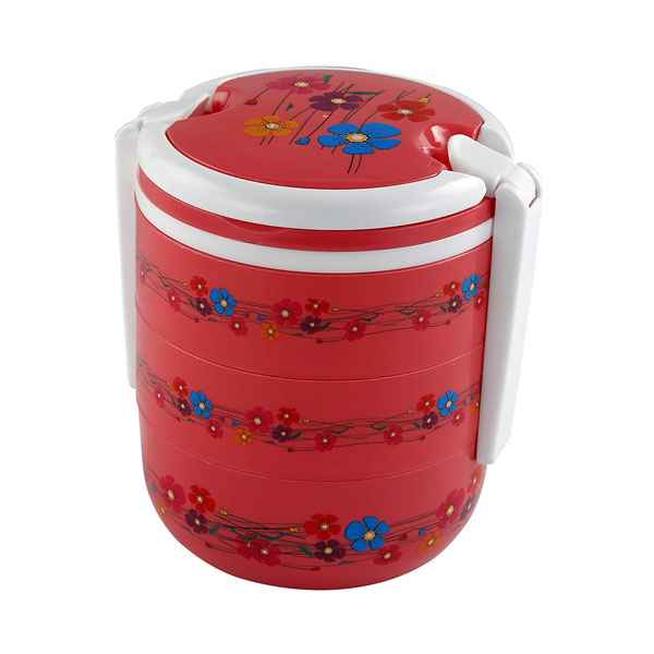 RFL Round Tiffin Box 3 Bati - Pink 91054